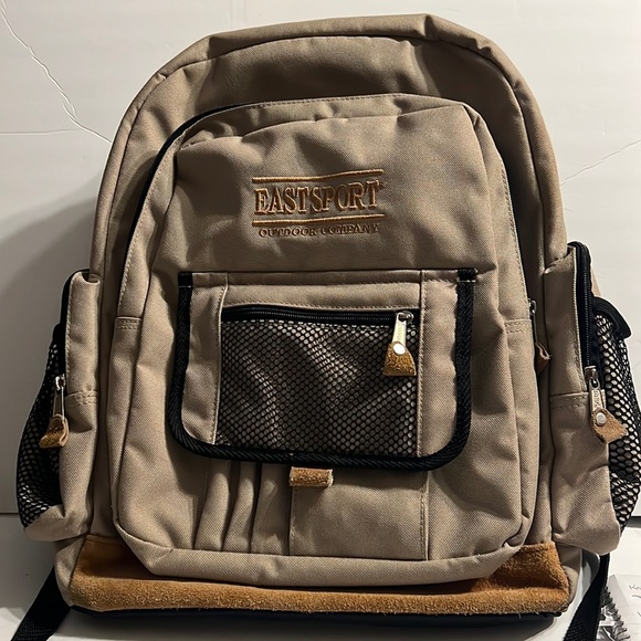 Eastport | Bags | Eastport Tan Backpack With Suede Trim Very Good ...